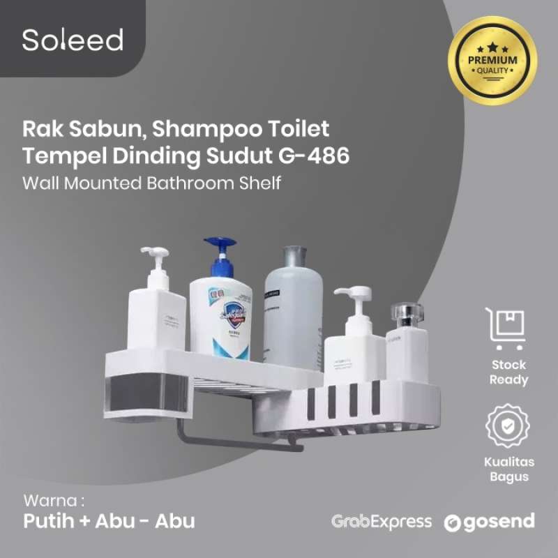 Promo Rak Sabun Shampoo Toilet Kamar Mandi Tempel Dinding Sudut G-486 - TANPA BUBBLE Diskon 9% ...
