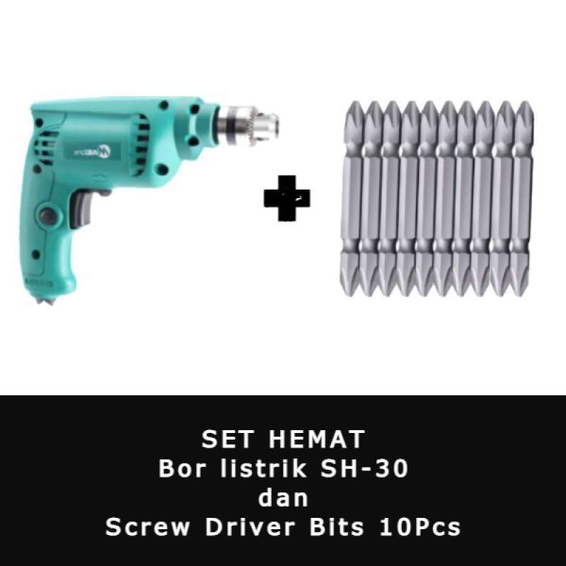 Promo MESIN BOR LISTRIK MAILTANK 10MM DAN MATA BOR ANGIN Screw Driver ...