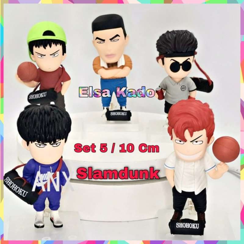 Promo Action Figure Slam Dunk Shohoku Set Isi 5 Slamdunk Pajangan Anime ...