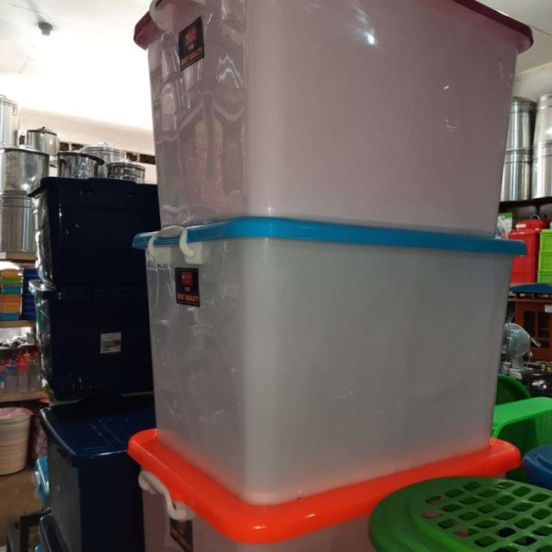 Promo GAJAH BOX CONTAINER PLASTIK TEBAL 100 LITER Diskon 23% di Seller ...