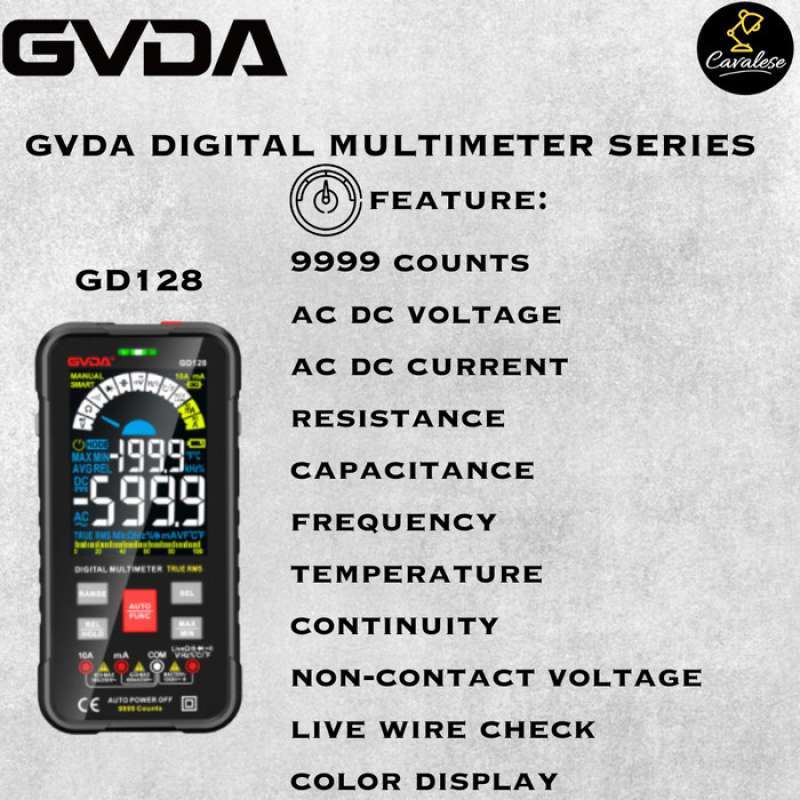 Promo GVDA DIGITAL MULTIMETER 600V RMS AC DC OHM CAPACITANCE TESTER ...