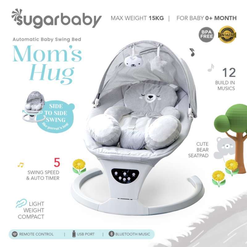Jual Sugar Baby Moms Hug Automatic Baby Swing Bed/ayunan Bayi - Bubble ...