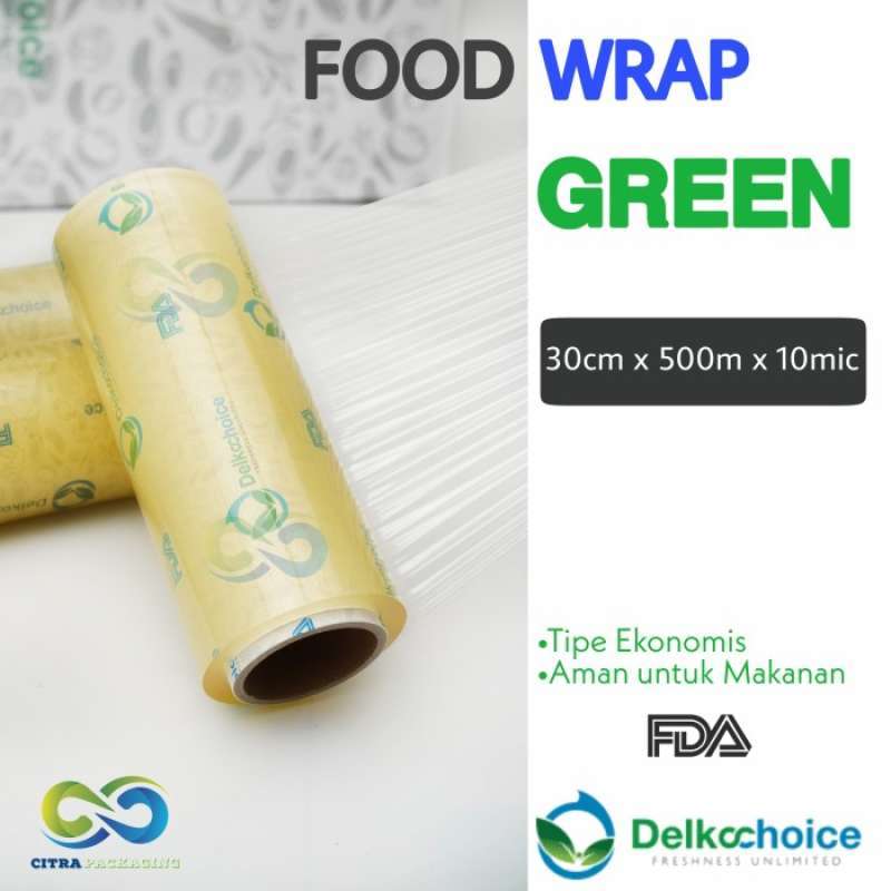 Promo PLASTIK PEMBUNGKUS MAKANAN - FOOD WRAPPING GREEN 30CM X 500M ...