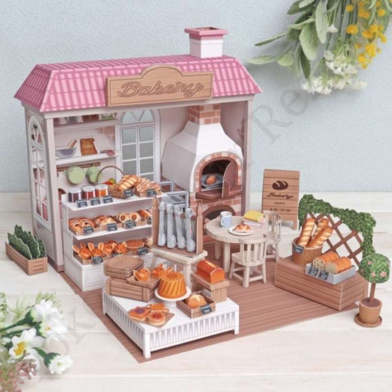 Promo Rumah Roti Diy Papercraft World Miniature Bakery Bangunan Paper ...