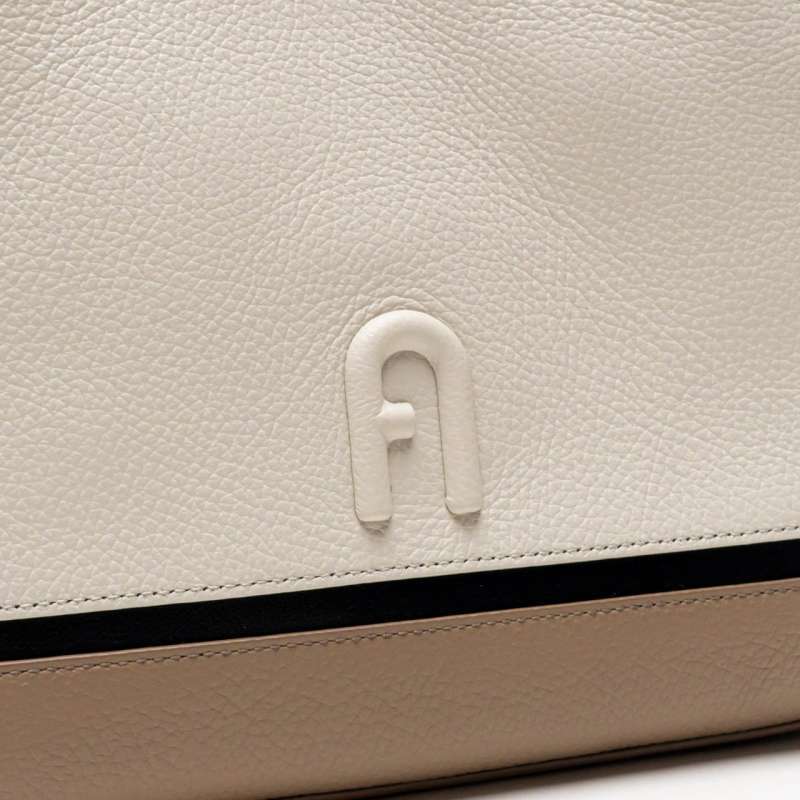 Promo Furla Primula Color Block S Hobo Bag Marshmallow Greige Black ...