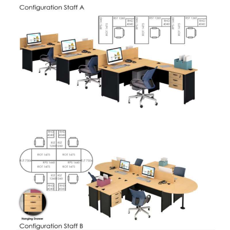 Promo Meja Meeting Orbitrend Meja Kerja Privacy Screen Table - L 140 X ...