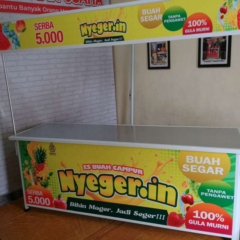Jual Booth Portable 2 Meter Cocok Untuk Jualan Es Buah Seger Viral ...