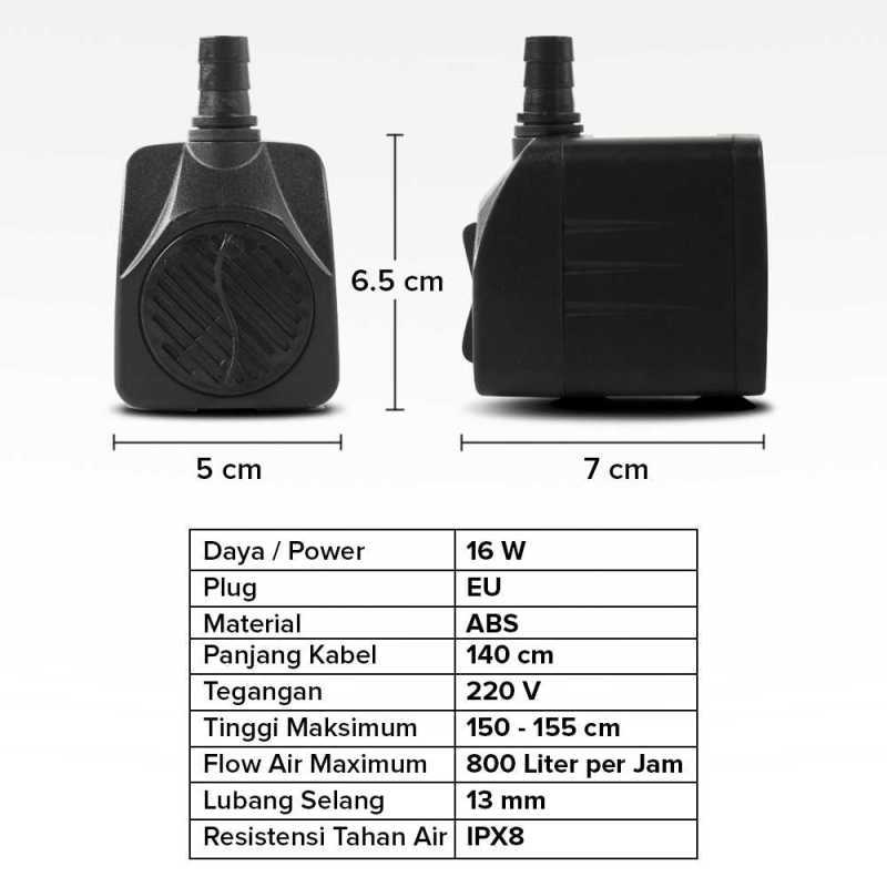 Jual Darui Pompa Air Mini Elektrik Mikro Diaphragm Pump Aquarium 16w Di ...