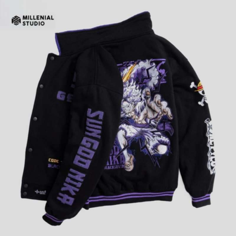 Promo Jaket Varsity Purple | One Piece Gear 5 Sun God Nika | Limited ...