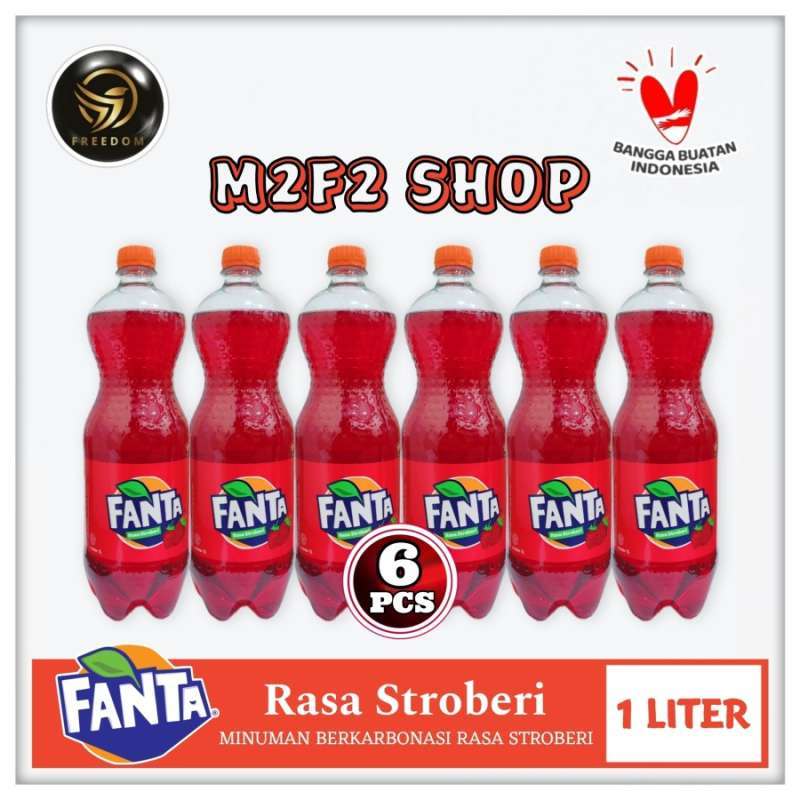 Promo Fanta Merah Minuman Bersoda Botol Plastik Pet - 1000 Ml | 1 Liter (kemasan 6 Pcs) Diskon ...