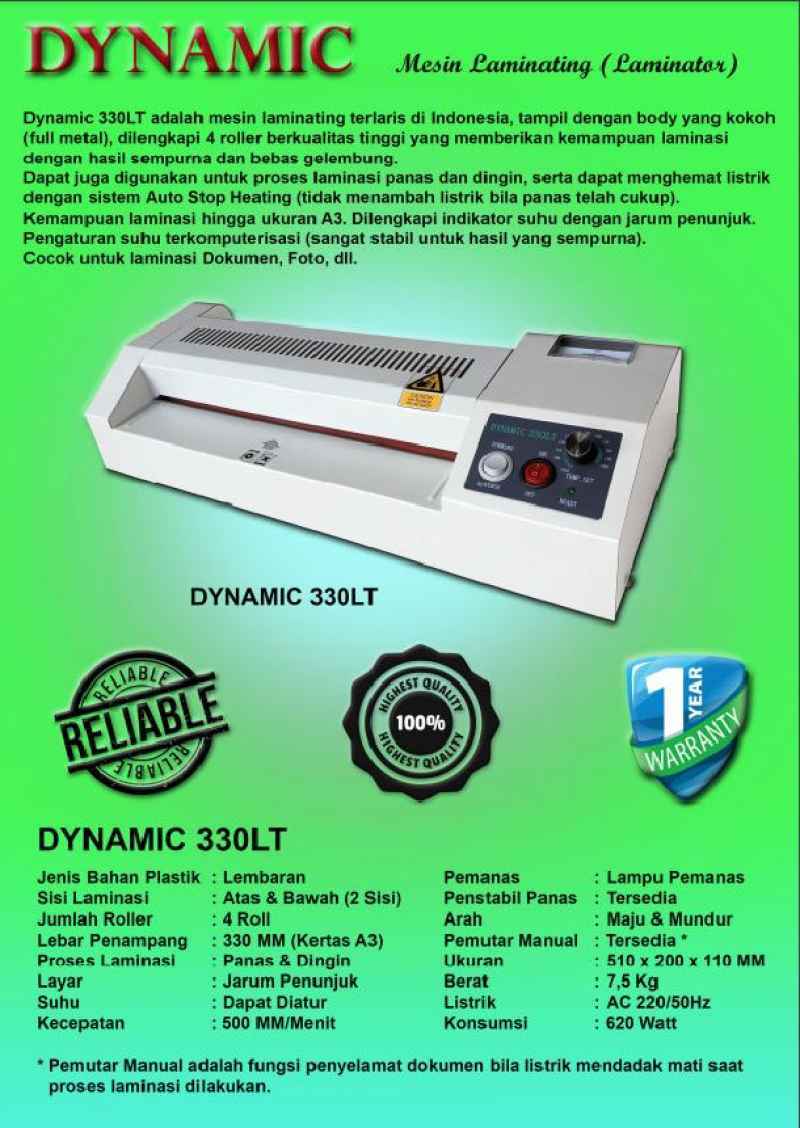 Jual Mesin Laminating Dynamic 330a ( Ukuran A3 ) Di Seller Tokobaru Official Store - Mangga Dua ...