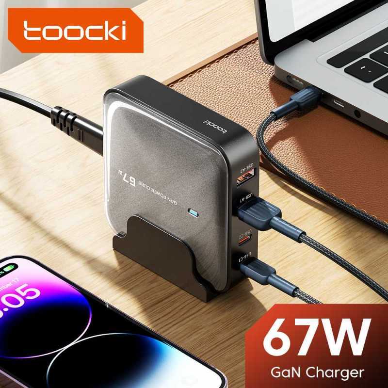 Promo Toocki Charger Station Fast Charging Multi Port Usb Type C Gan ...