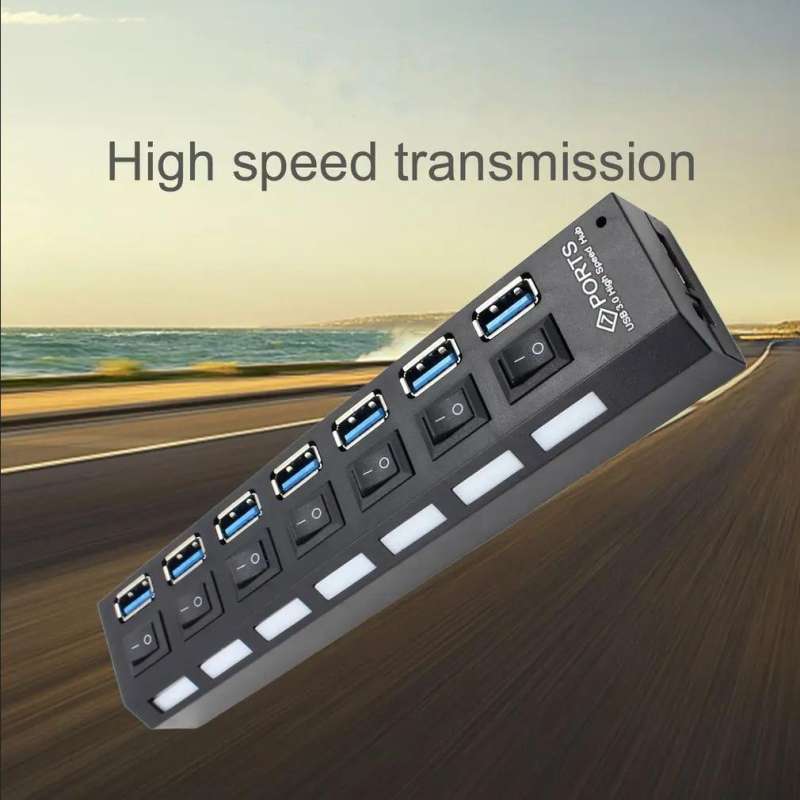 Jual Hxm Usb Hub 6port 2.0 Dan 1port 3.0 Docking Station With Power ...