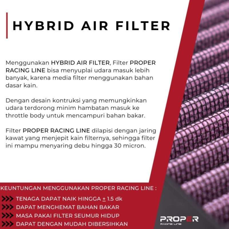 Promo New Filter Udara Hybrid Proper Racing Line /scoopy/vario110 Fi ...