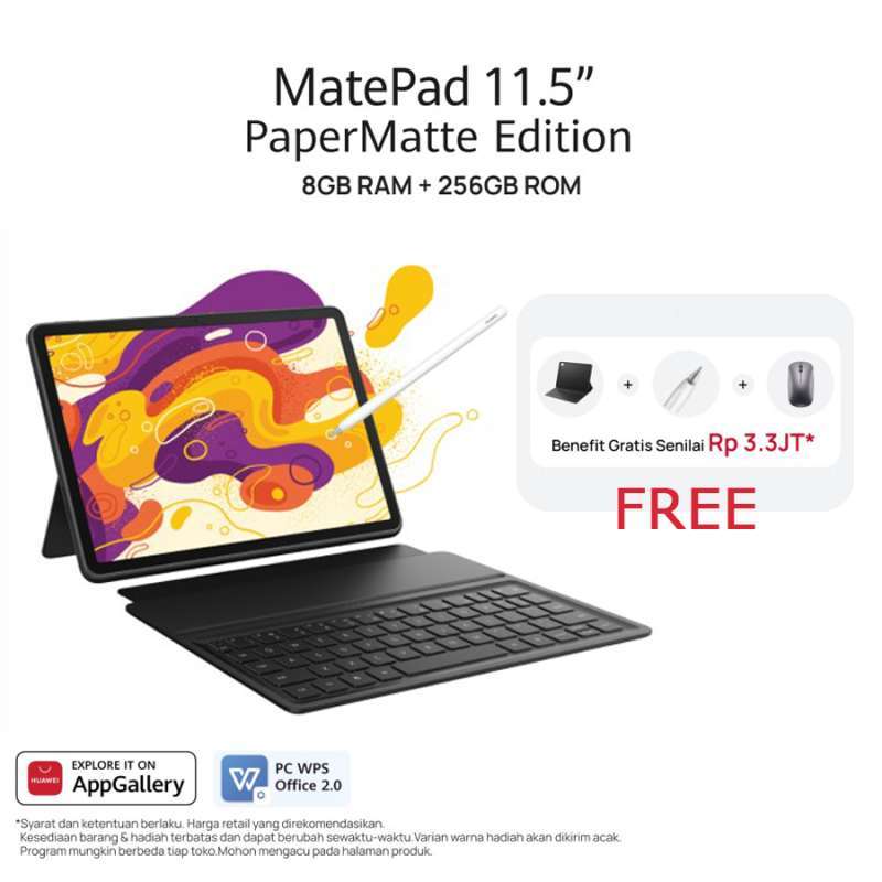 Jual Huawei Matepad 11.5 Papermatte Edition [8+256gb] | 11.5-inch 120 Hz Huawei Papermatte ...