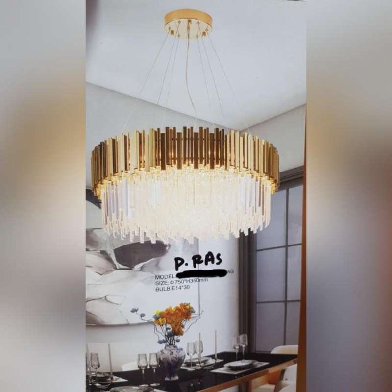 Jual Fl 5006b1 / 75 Lampu Gantung Kristal Modern Minimalis Ruang Tamu Mewah Di Seller Fashion ...