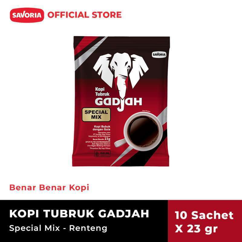 Promo Surabaya - Kopi Tubruk Gadjah Special Mix Renteng 10 Sachet X 23g ...