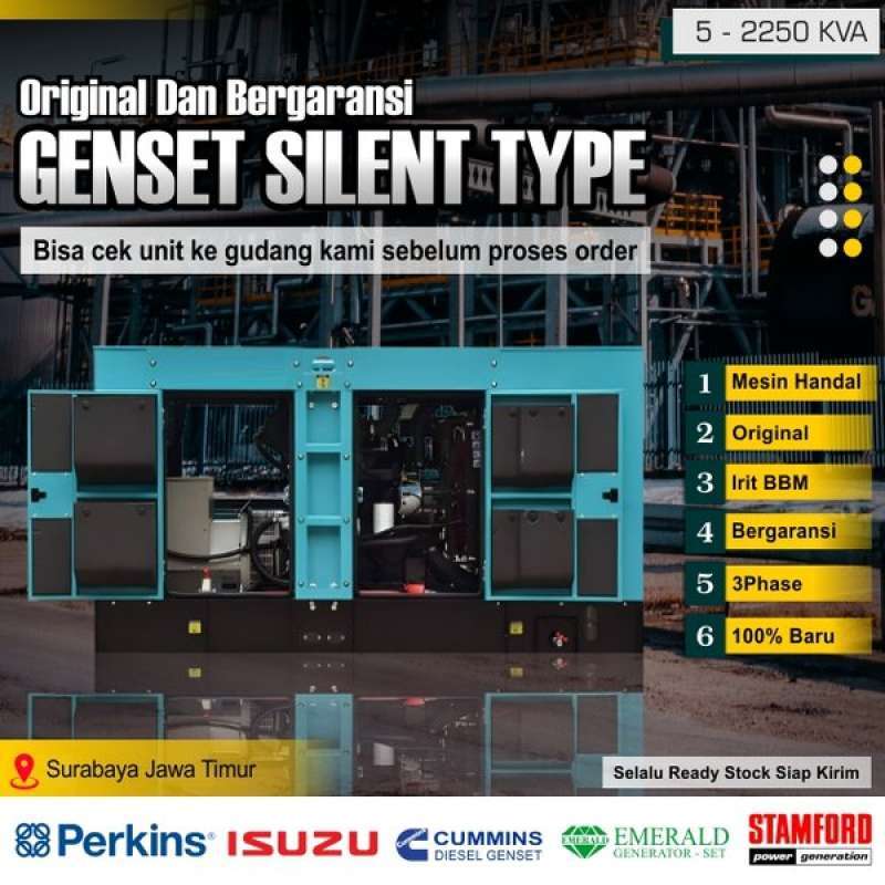Jual Genset Silent 20 Kva 25 Kva 30 Kva Cummins Perkins Isuzu Emerald Di Seller Gudang Genset ...