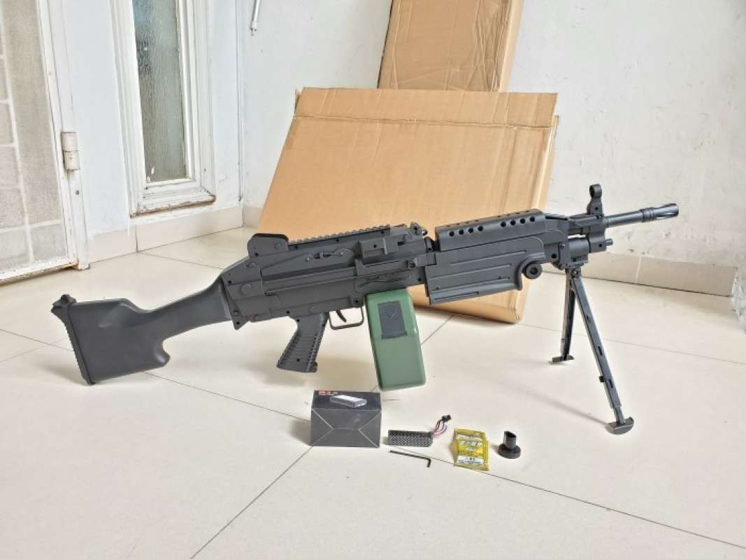 Promo Mainan Toy Gun Water Gel Blaster Zehua M249 V4 Diskon 23% Di ...