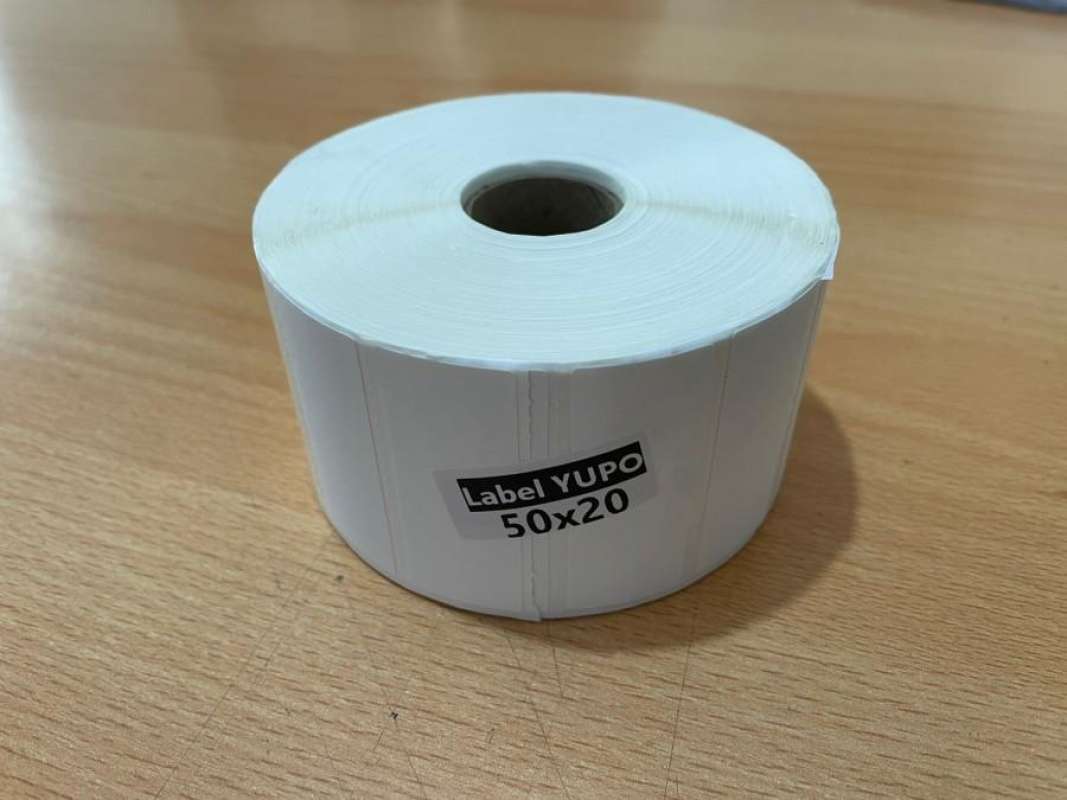 Jual Label Sticker Yupo Ukuran 50mm X 20mm Core 1 Inch Isi 2.000/roll ...