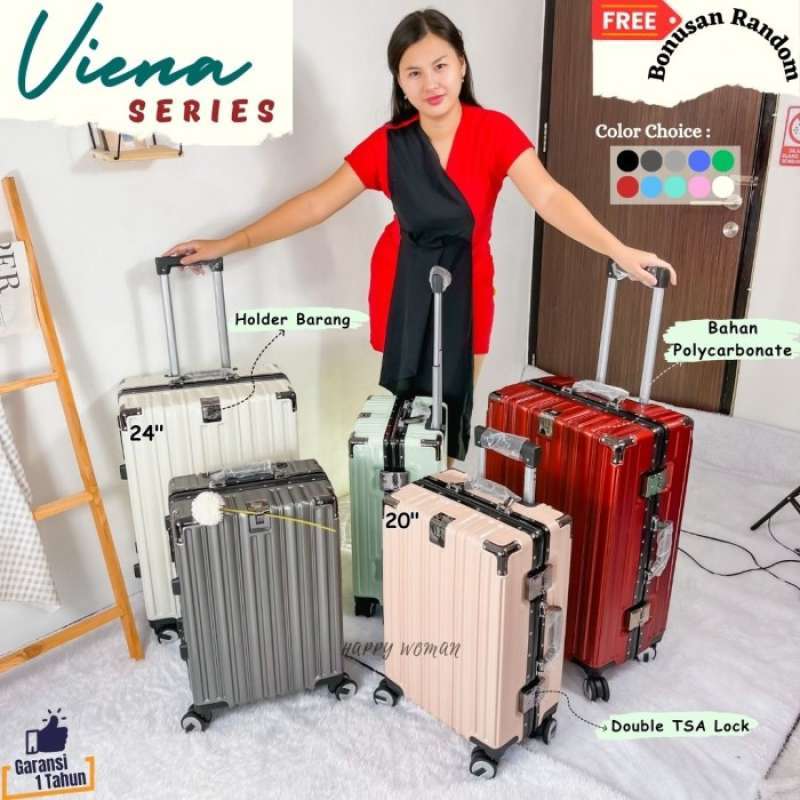 Promo Koper Kabin Cabin Bagasi Suitcase Anti Pecah No Zipper 20 Inch 24 ...