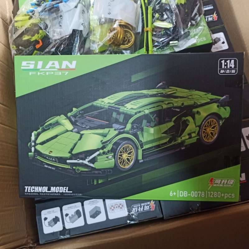 Promo Mainan Block-brick Teknik - Lamborghini Sian Fkp37 Skala 1:14 ...