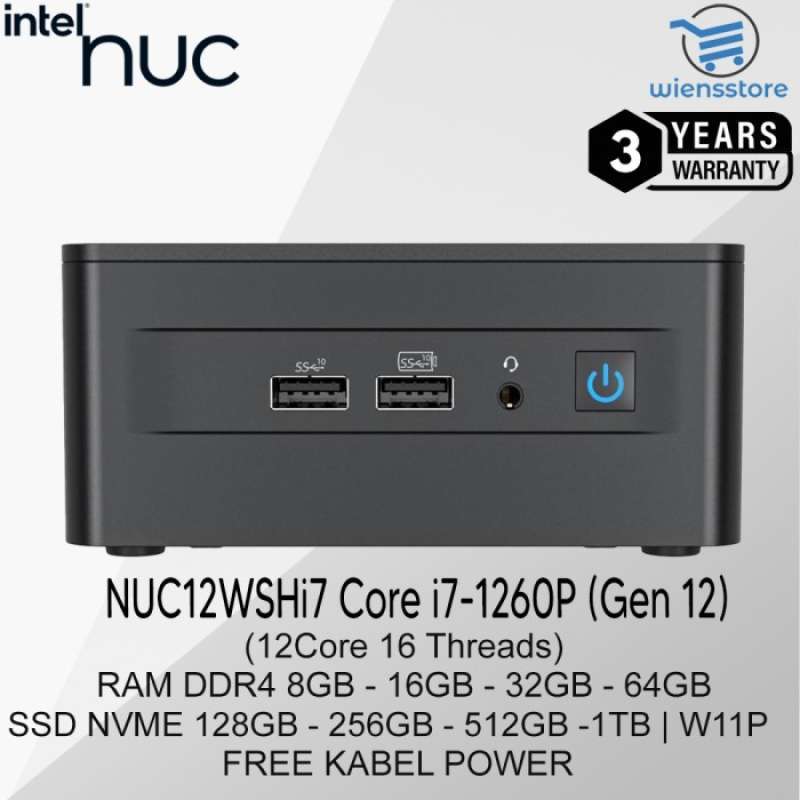 Promo Mini Pc Intel Nuc I7 Gen 12 Fullset+ram+ssd+w11 |nuc12wshi7 Diskon 23% Di Seller Praptuma ...