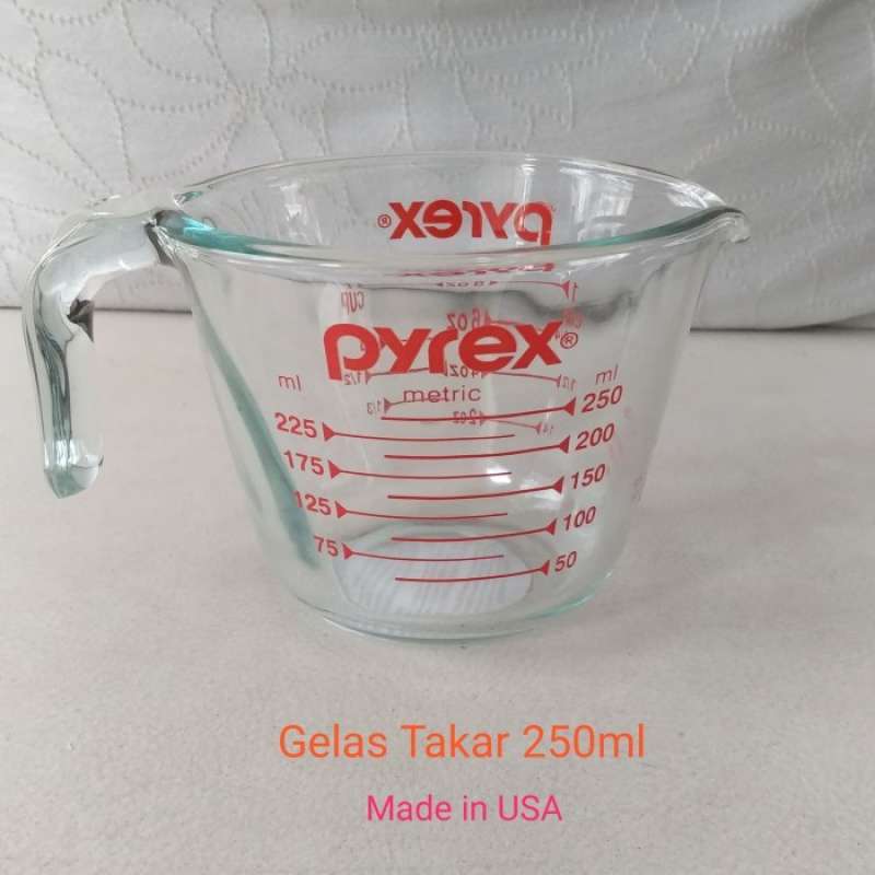 Promo Pyrex Gelas Takar 250ml / Gelas Ukur Kaca Made In Usa/measuring Cup Diskon 33% Di Seller ...
