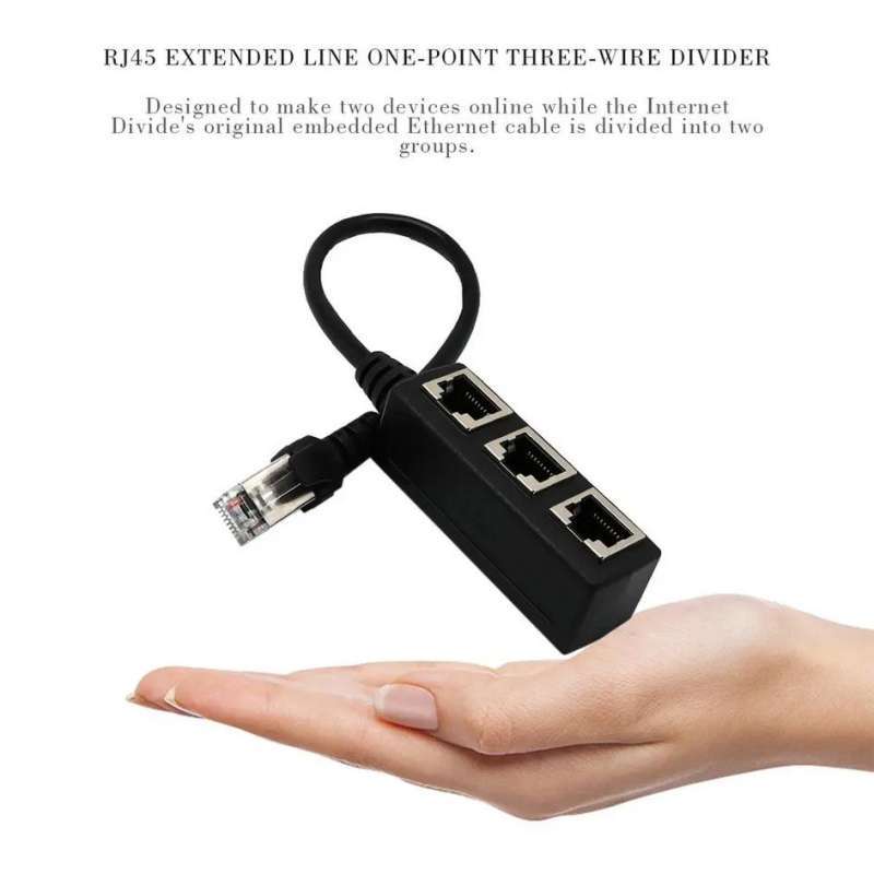 Jual Splitter Rj45 Lan Ethernet Network Connector Hub 3 Port Aksesoris ...