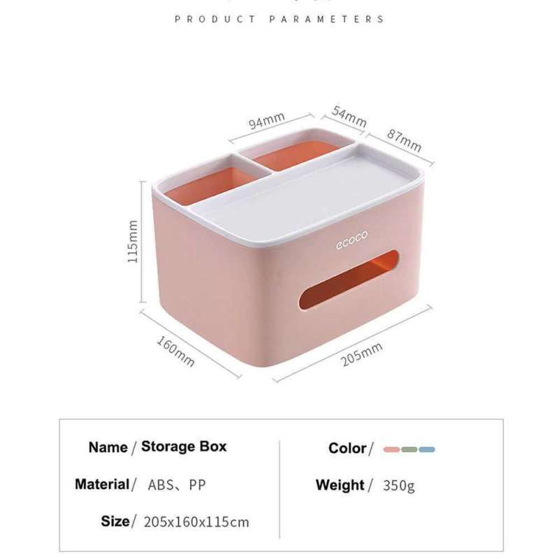 Jual Ecoco Storage Box Kotak Penyimpanan Office Desk Case Organizer ...