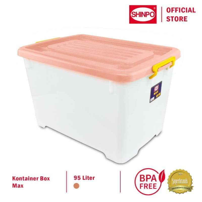 Promo Shinpo Kontainer Plastik Dengan Roda Max Container Spo-sip-114-cb ...