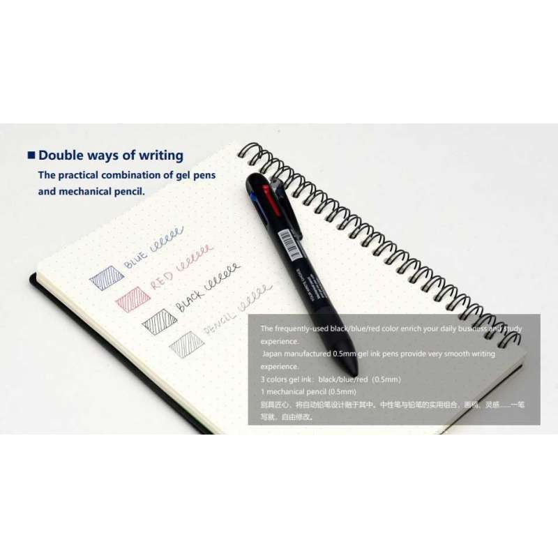 Jual Module 4 In 1 Pena Black Blue Red Ink0.5mm With Pensil Mekanik ...
