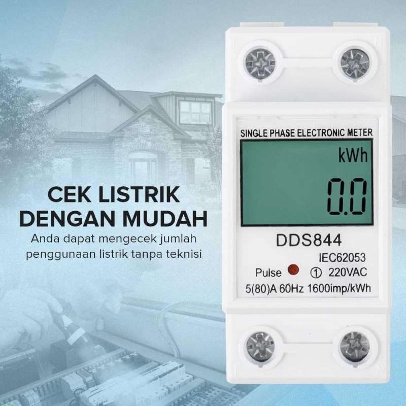 Jual Dianqi Meteran Listrik Digital Din Rail Kwh Meter Single-phase 220 ...