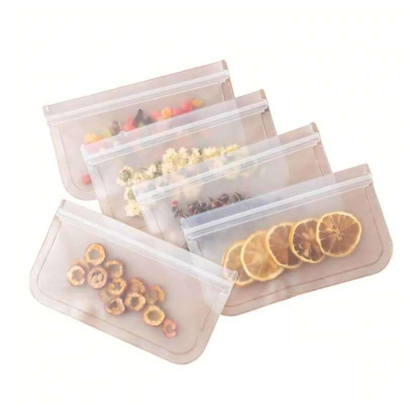 Jual Kantong Plastik Organizer Makanan Silikon Food Bag Ziplock B0271 ...
