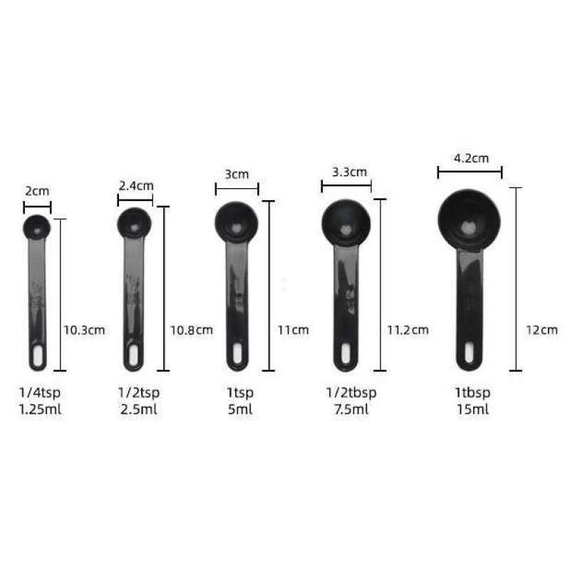 Jual Zisizi Sendok Takar Ukur Cup Measuring Spoon 5 Pcs Cf233 Lusinan ...