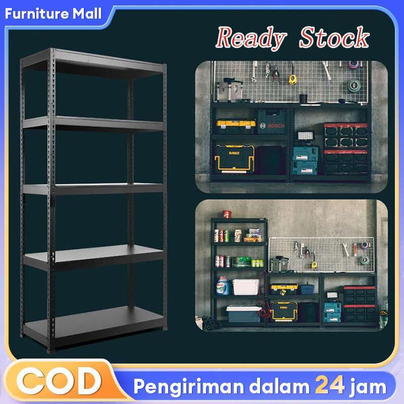 Promo Rak Besi Siku 6 Tingkat Rak Susun Besi R Um - Hitam 4l100*40 ...