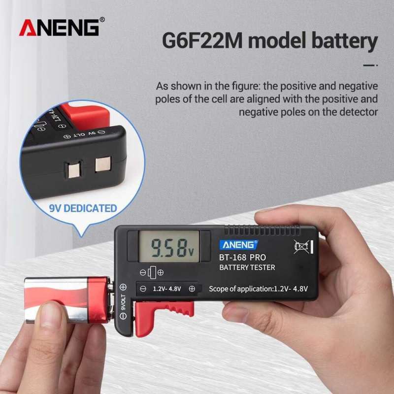 Jual Tester Baterai Voltage Checker 18650 Aa Aaa Bt-168 Pro Tespen ...