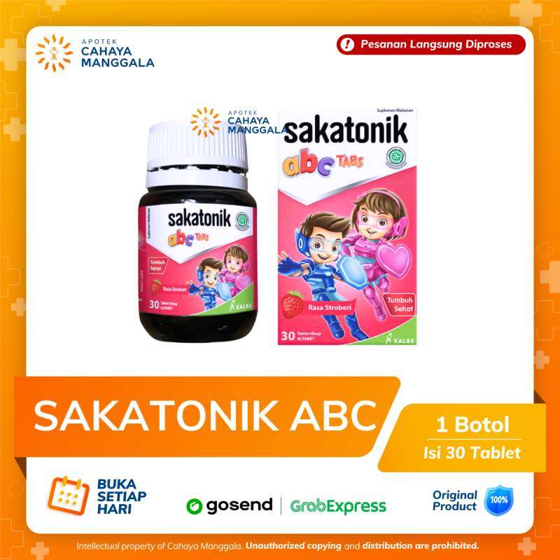 Jual Sakatonik Abc Vitamin Anak 1 Botol 30 Tablet (strawberry) Di ...