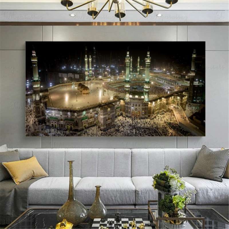 Jual Lukisan Masjid Al Haram Makkah Saudi Arabia Aluminium Dibond Print ...