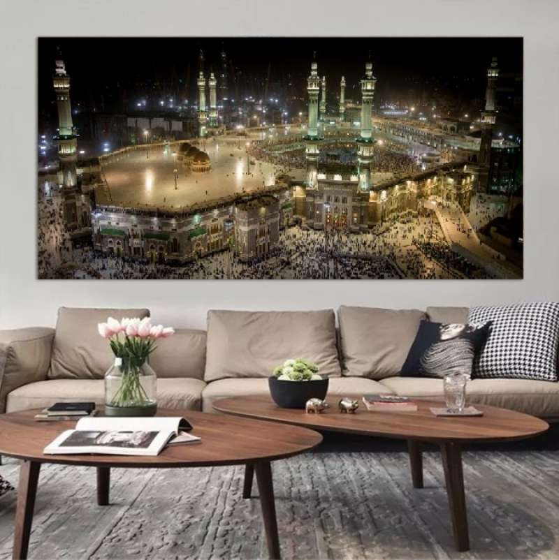 Promo Lukisan Masjid Al Haram Makkah Saudi Arabia Aluminium Dibond ...