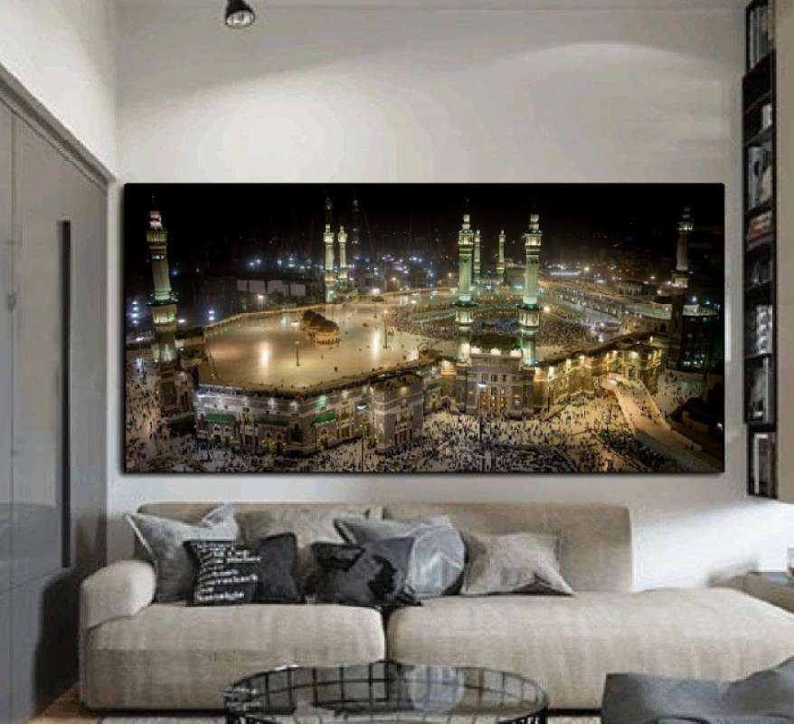 Promo Lukisan Masjid Al Haram Makkah Saudi Arabia Aluminium Dibond ...