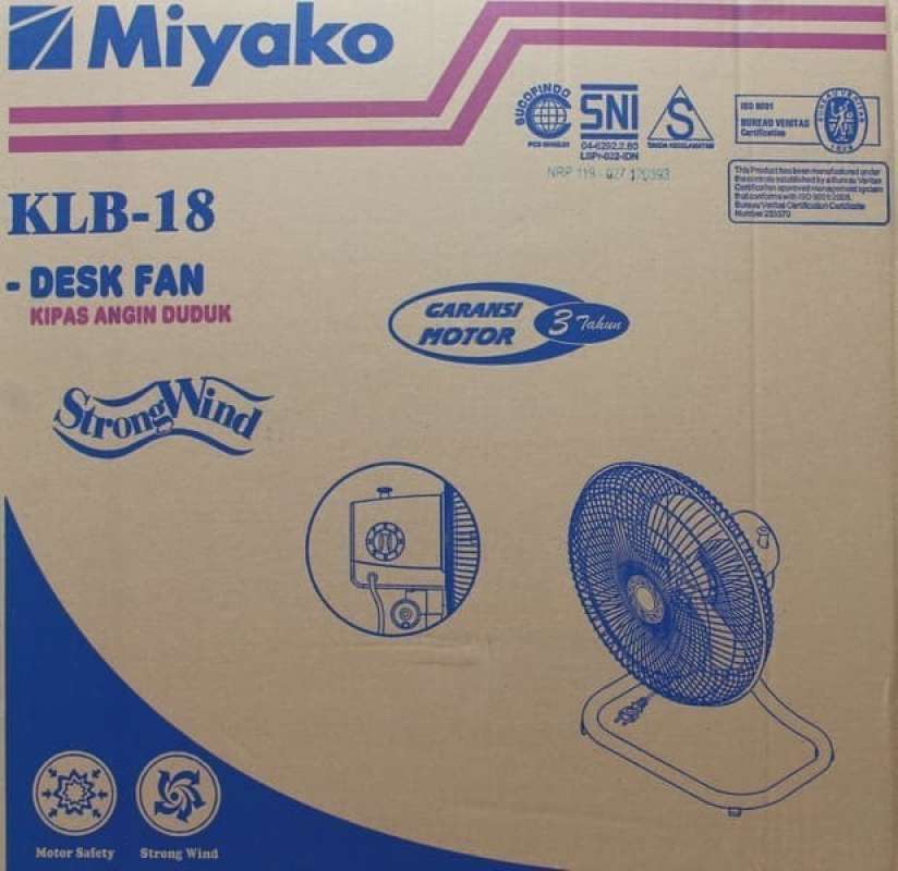 Promo Kipas Angin Meja Besar Jumbo Miyako Klb-18 Industrial Desk Fan ...