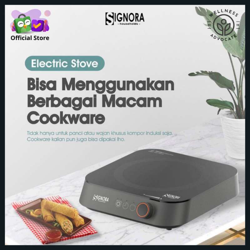 Promo Signora Kompor Elektrik 3 Burner Glass Electric Stove Not ...