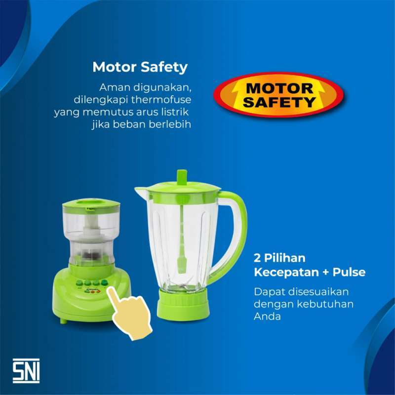 Jual Blender Chopper Miyako Ch501pf/ap (plastik) - Hijau [1.5l] Di ...