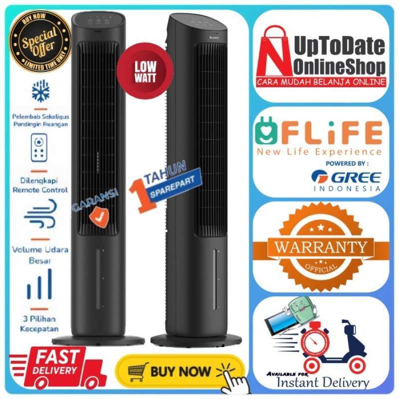Promo Flife Tower Fan Air Cooler-kapasitas 4 Liter Model- Fta-acool4 - Flife Diskon 33% Di ...