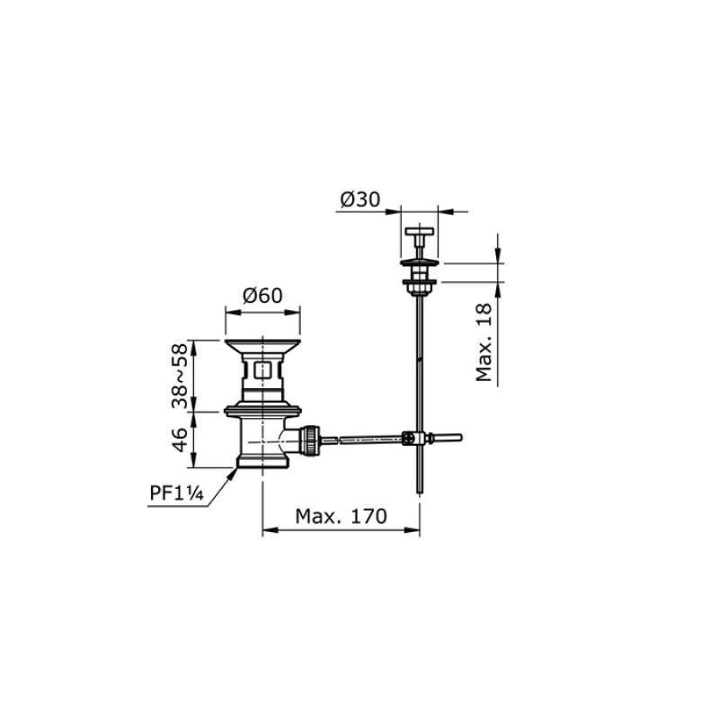 Promo Toto Thx3a-1n Pop Up Waste With Rod Afur Dan Sparepart Wastafel Terbaru Diskon 14% Di ...