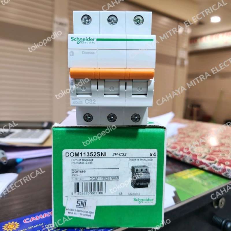 Promo Mcb Schneider Domae 3 Phase 32 Ampere Kurva C - Sni New - 20 ...