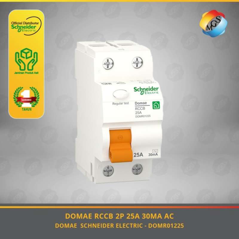 Promo New Rccb Domae 1p+n 25a/40a/63a 30ma Schneider Electric - Domr012 ...