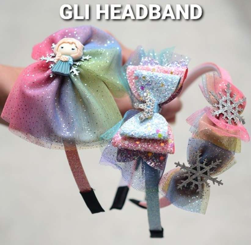 Promo Bando Anak Perempuan Korea Princess Elsa Princes Rainbow Jepit ...