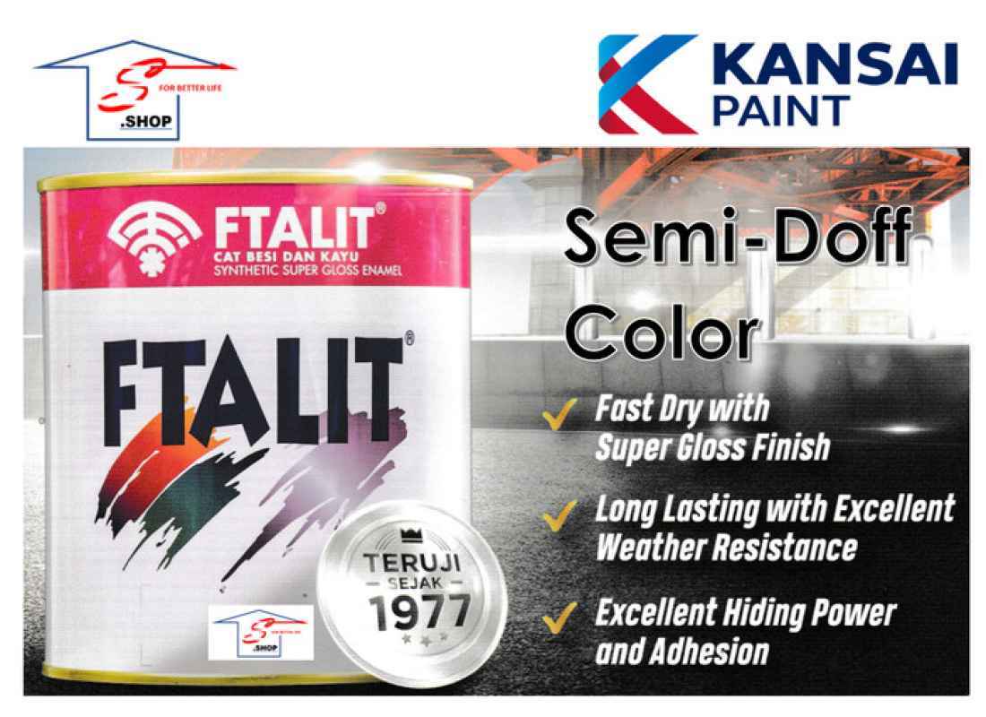 Promo Cat Kayu Dan Besi Ftalit 1kg Semi Doff Color / Warna Semi Doff ... Promo Cat Kayu Dan Besi Ftalit 1kg Semi Doff Color / Warna Semi Doff ...